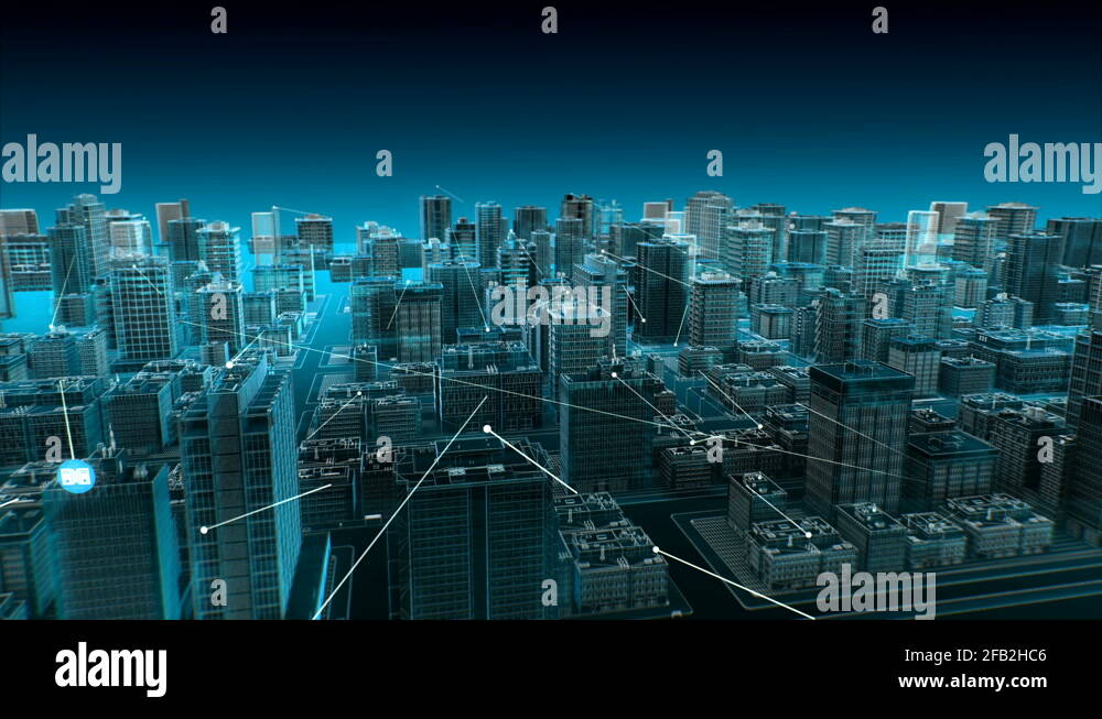 smart sensor icon on Smart city, connecting 'SMART CITY' computing IoT ...