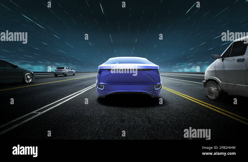 Future hybrid cars, Autonomous driving. IoT connect automotive. 4k ...