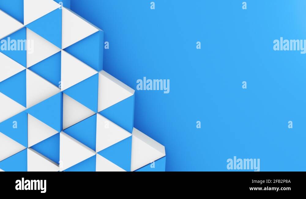 Abstract 3D triangle shapes background with different colors top view ...