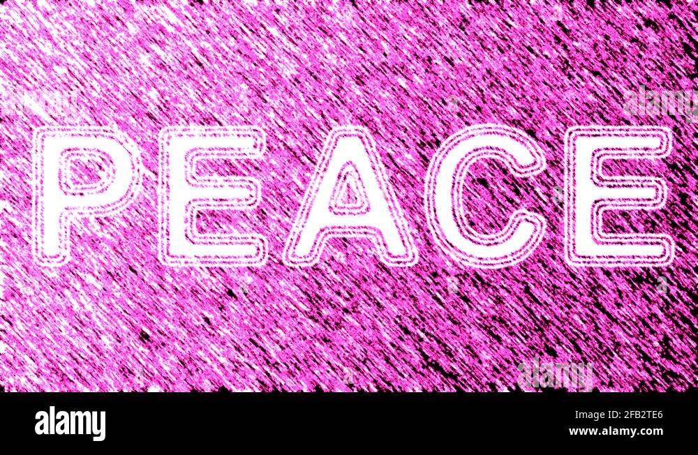 Peace. Looping footage has 4K resolution. Prores 4444. Illustration ...