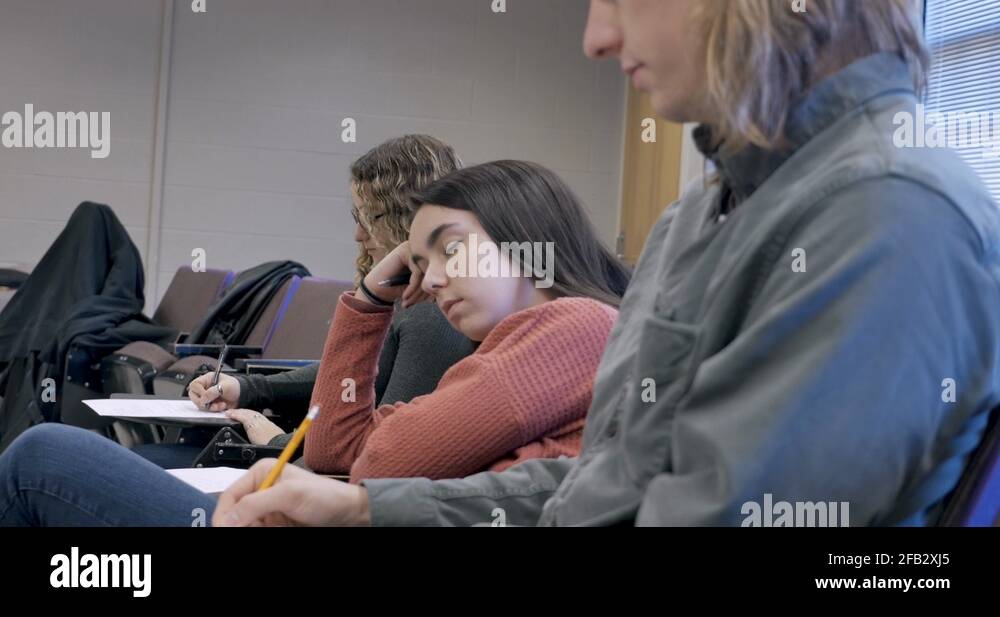 Female student sleeping in class Stock Videos & Footage - HD and 4K ...