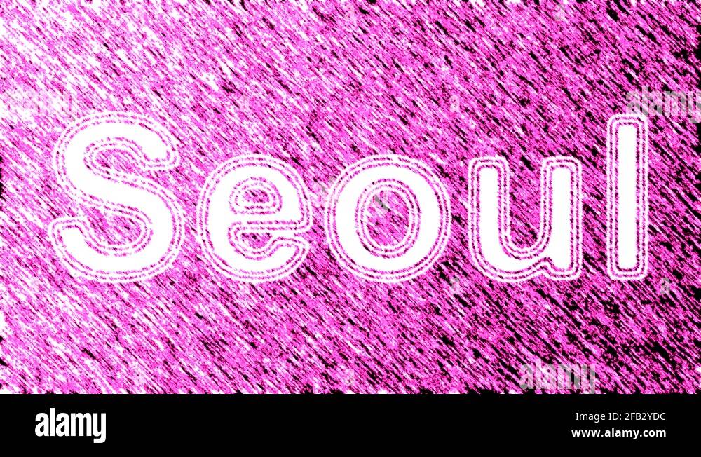 Seoul. Looping footage has 4K resolution. Prores 4444. Illustration ...