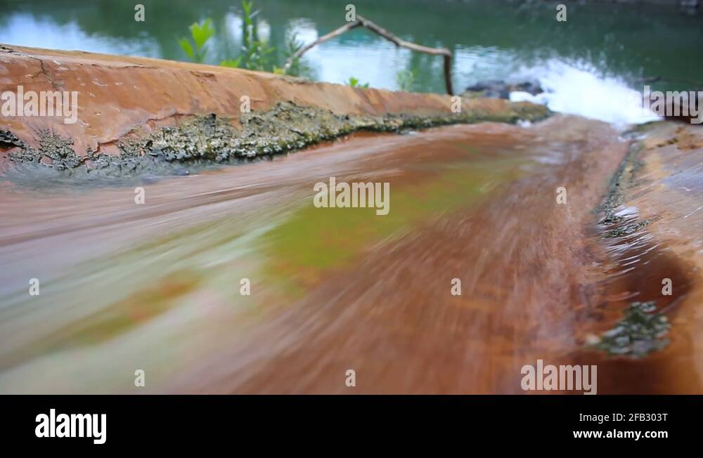 Fresh water flows with a speed into the river Stock Video Footage - Alamy