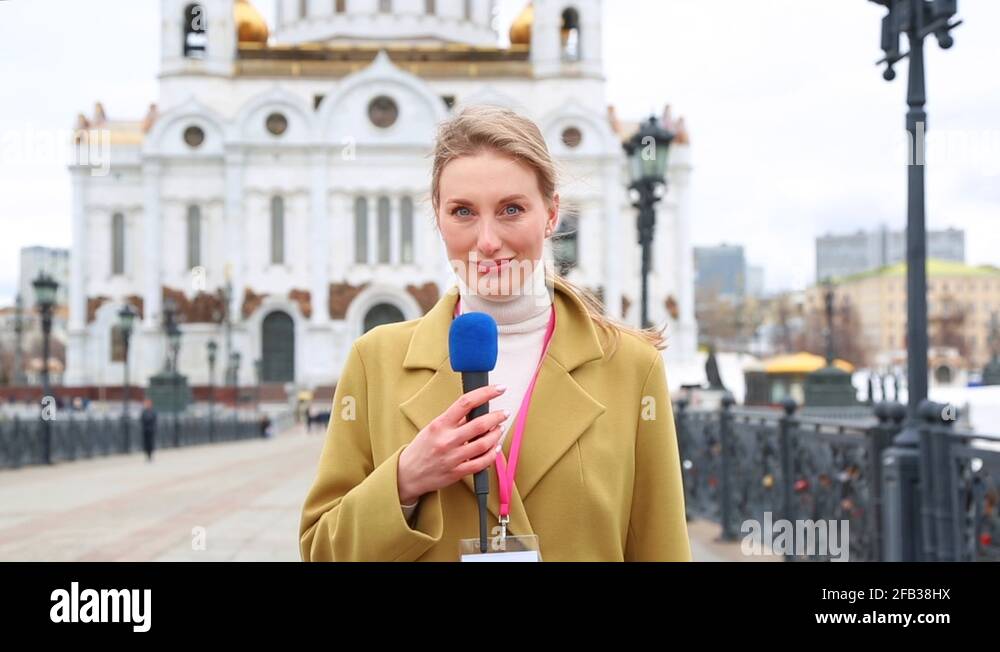Female reporter street microphone Stock Videos & Footage - HD and 4K ...