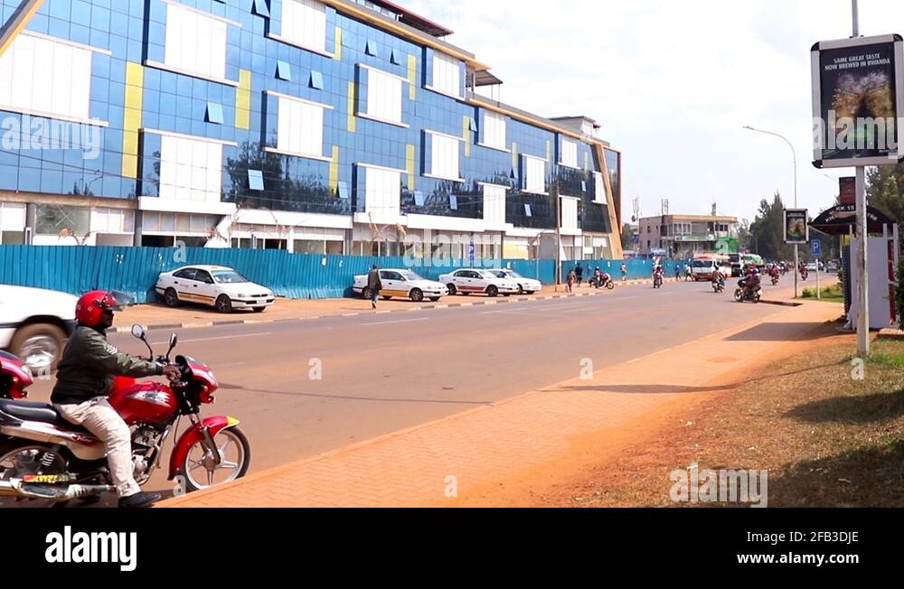 Road traffic in the Kicukiro district of Kigali Stock Video Footage - Alamy