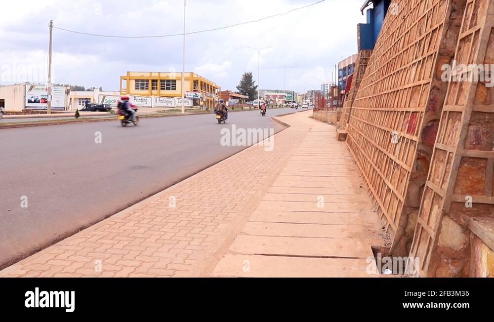 Road traffic on Sonatube Road in Kigali, Rwanda, in March 2019 Stock ...