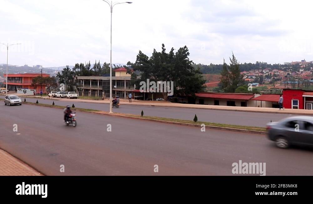 Road traffic on Sonatube Road in Kigali, Rwanda, in March 2019 Stock ...