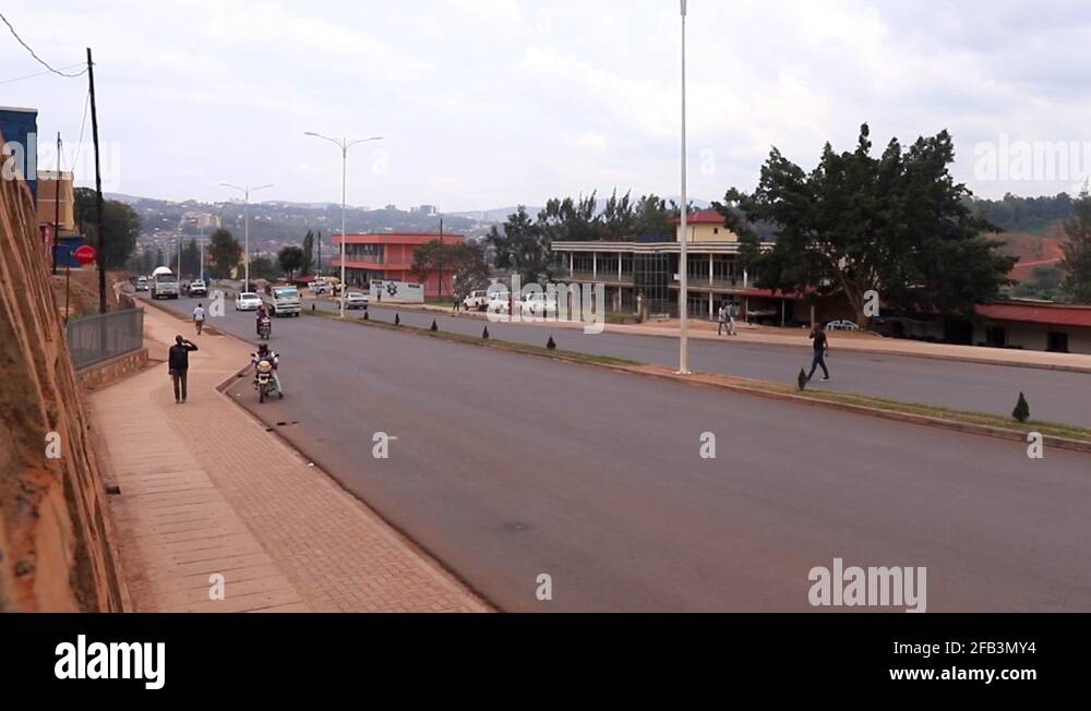 Road traffic on Sonatube Road in Kigali, Rwanda, in March 2019 Stock ...