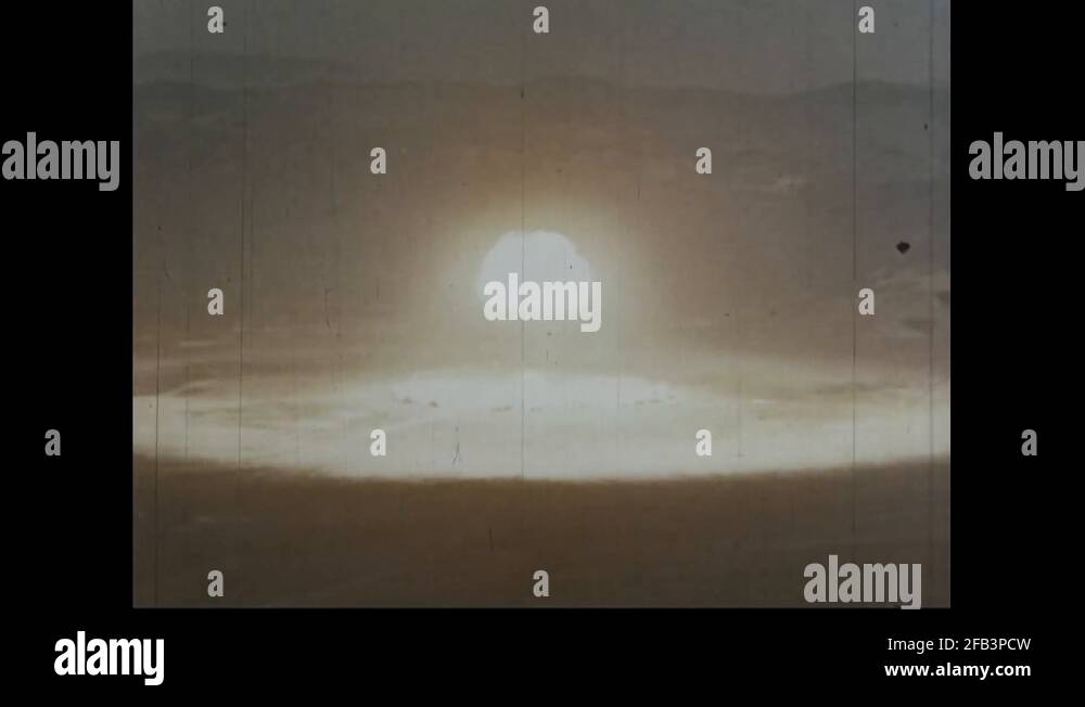 Scientist observe atomic bomb explosion from flying laboratory - 1953 ...