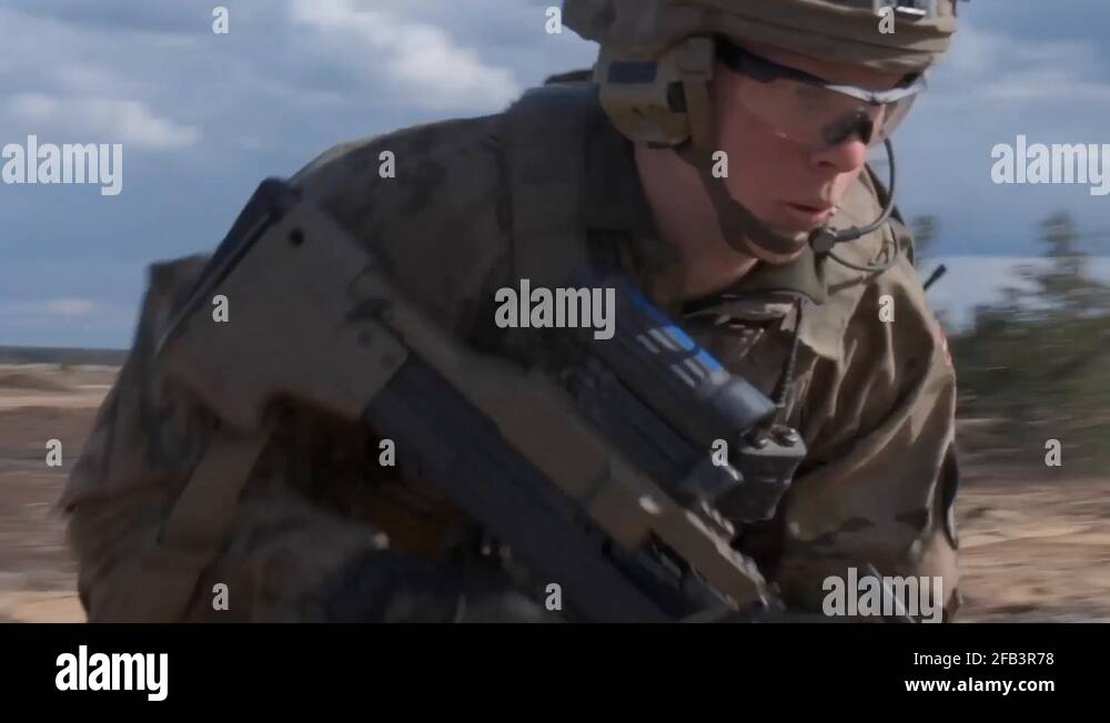 Army soldier running holding rifle transportation military Stock Videos ...