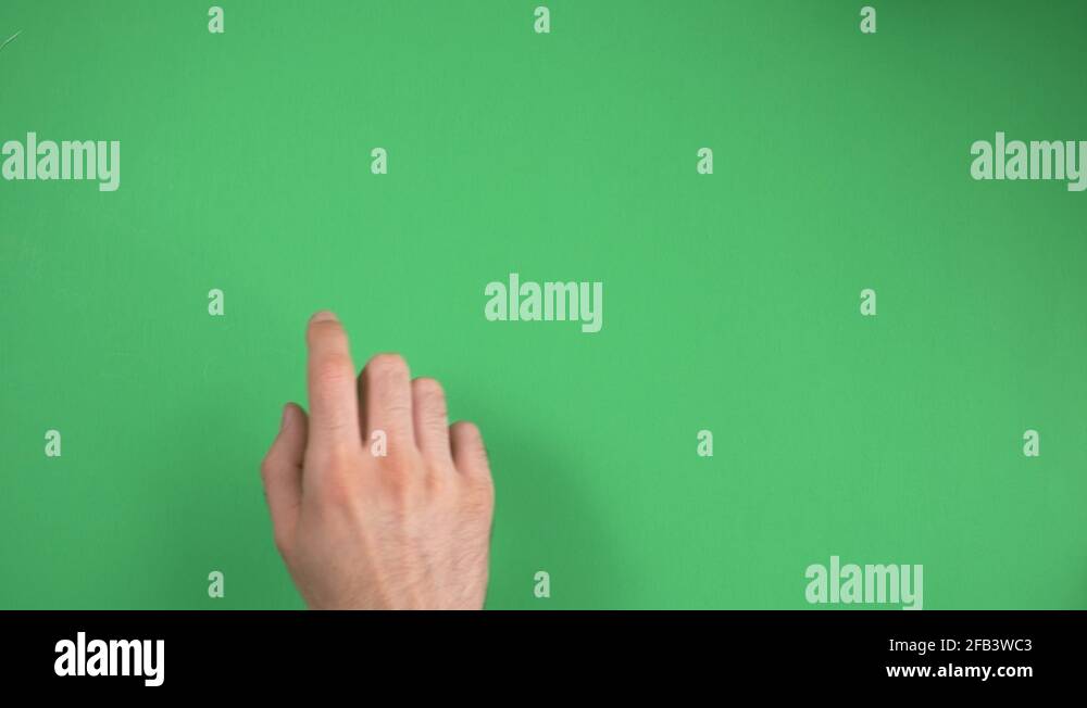 Set of Hand Gestures on Green Screen For Touchscreen Application 2 ...