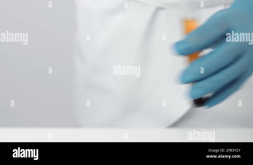 Process of picking up blood plasma from test tube in the syringe Stock ...