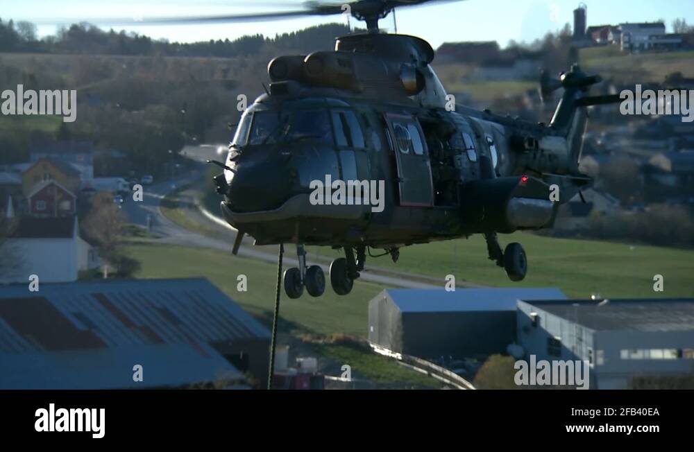 Scenes of soldiers conduct fast-roping from military helicopter - 2018 ...