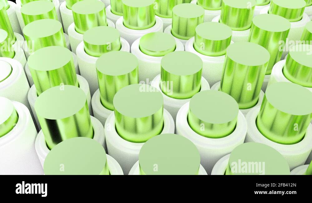 Abstract set of 3d metal cylinder shapes background render animation ...