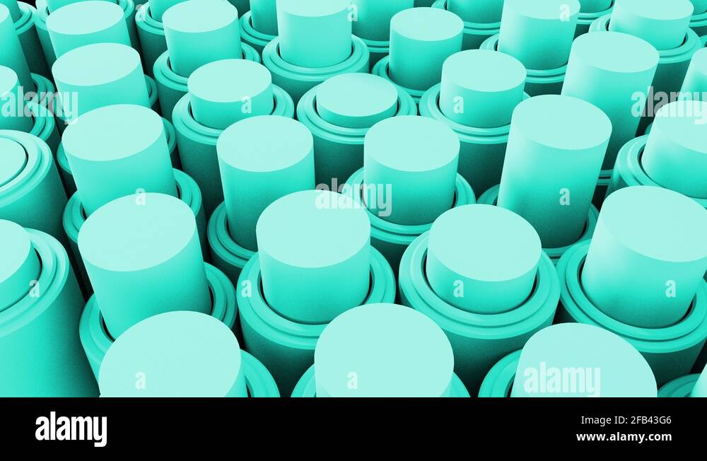 Abstract 3d cylinder shapes background render animation. 4K looping ...