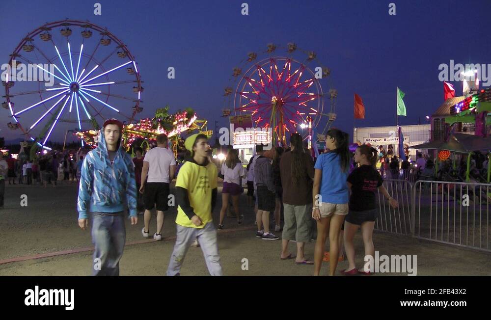 Carnival midway Stock Video Footage - Alamy