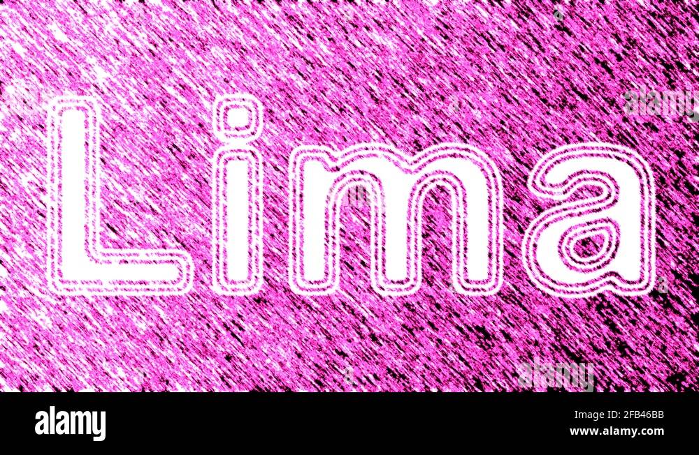 Lima. Looping footage has 4K resolution. Prores 4444. Illustration ...