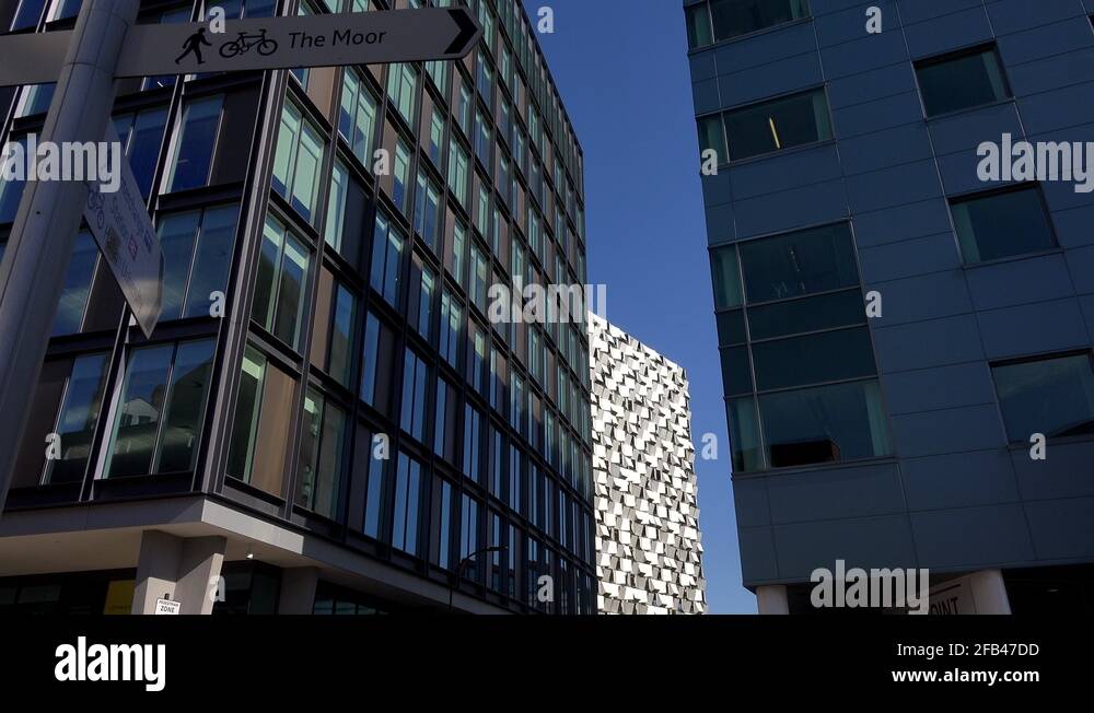 Sheffield city in the North of England modern architecture UK 4K Stock ...