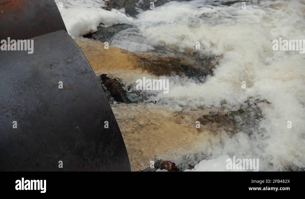 Drain pipes, environmental pollution. Drainage system flood protection ...