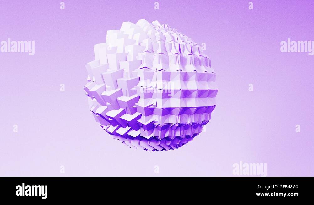 Abstract 3D shapes hexagon sphere animation. 4k render loop footage ...