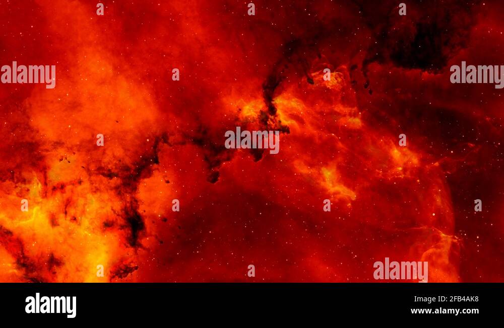 Cinemagraph of space gas clouds glowing red Stock Video Footage - Alamy