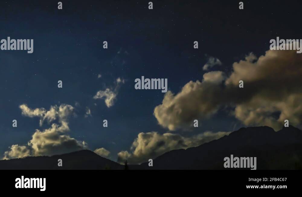 Part 1 of 2 Dramatic Time Lapse sequence of a full mooning across the ...