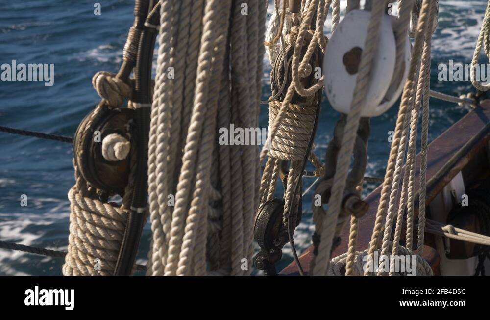 Rigging on traditional sailing vessel Stock Videos & Footage - HD and ...