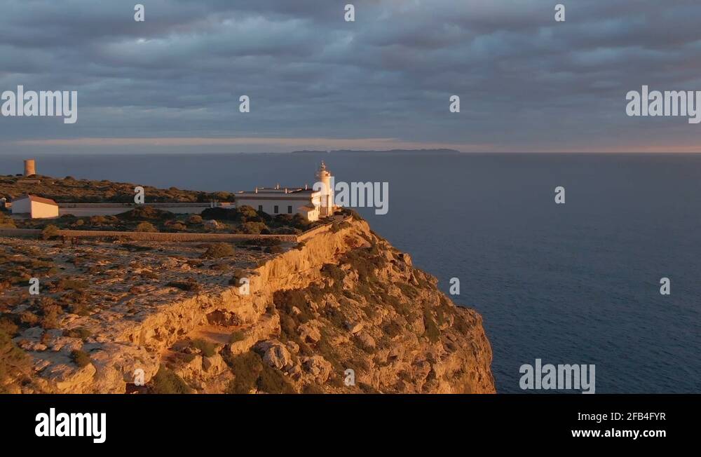 Cap Blanc lighthouse and cliffs, in Mallorca Stock Video Footage - Alamy