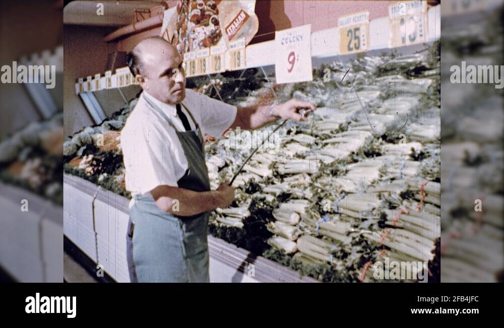 Fresh produce grocer grocery greengrocer Stock Videos & Footage - HD ...