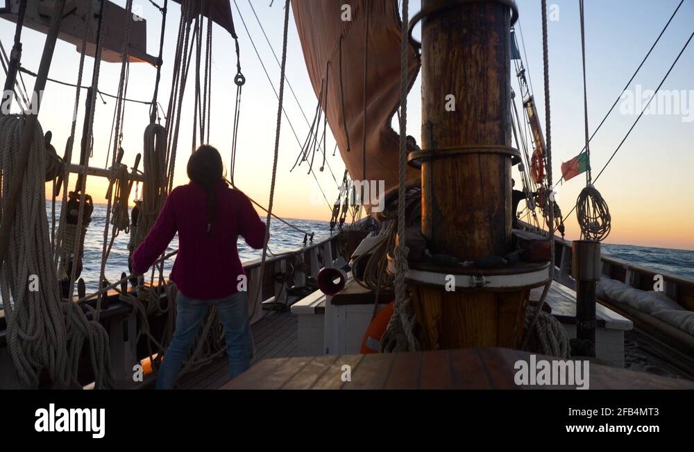 Sailing crew on deck with sea background Stock Videos & Footage - HD ...