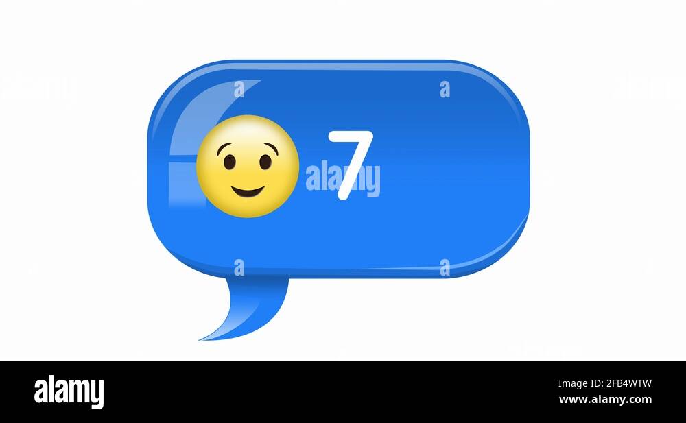Smiling face emoji with number count increasing 4k Stock Video Footage ...