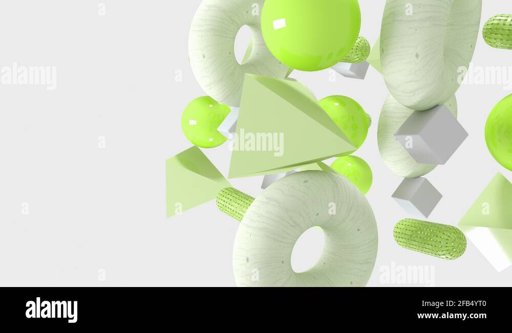 Abstract 3d geometric shapes. 4k seamless loop animation Stock Video ...