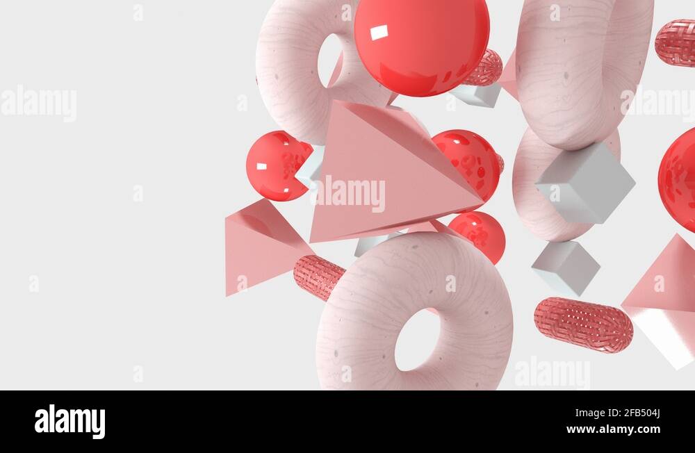 Abstract 3d geometric shapes. 4k seamless loop animation Stock Video ...