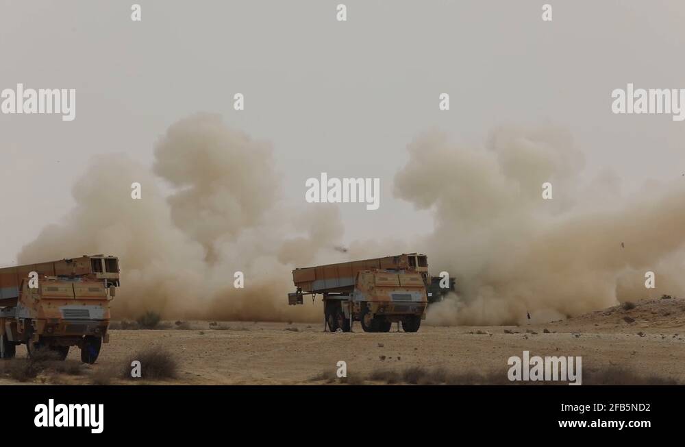 U.S. military High Mobility Artillery Rocket System HIMARS firing in ...