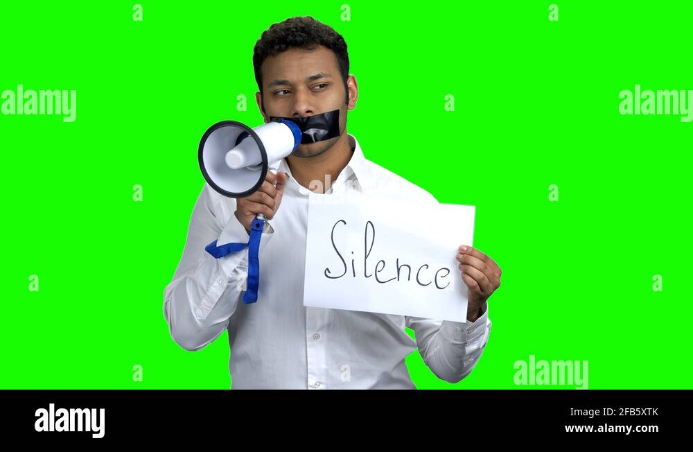 Censored man with black tape over mouth Stock Video Footage - Alamy