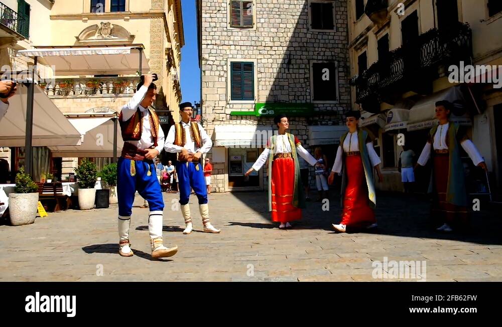 Kotor, Montenegro August 2017 - Performance of traditional folk dance ...