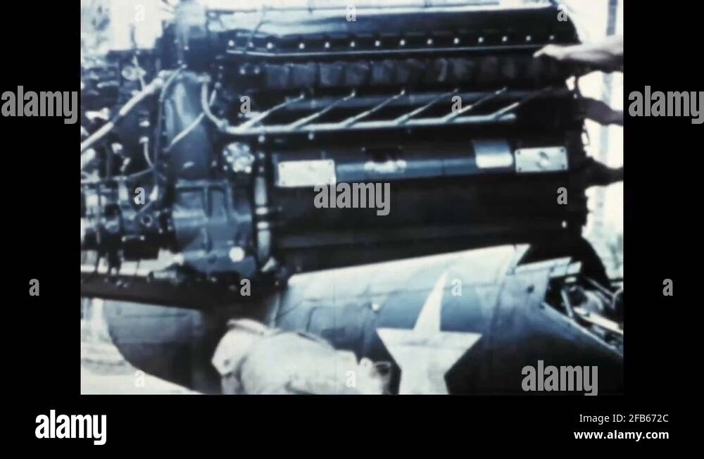 GN 1942 - 1944 - Soldiers transport a engine to a aircraft Stock Video ...