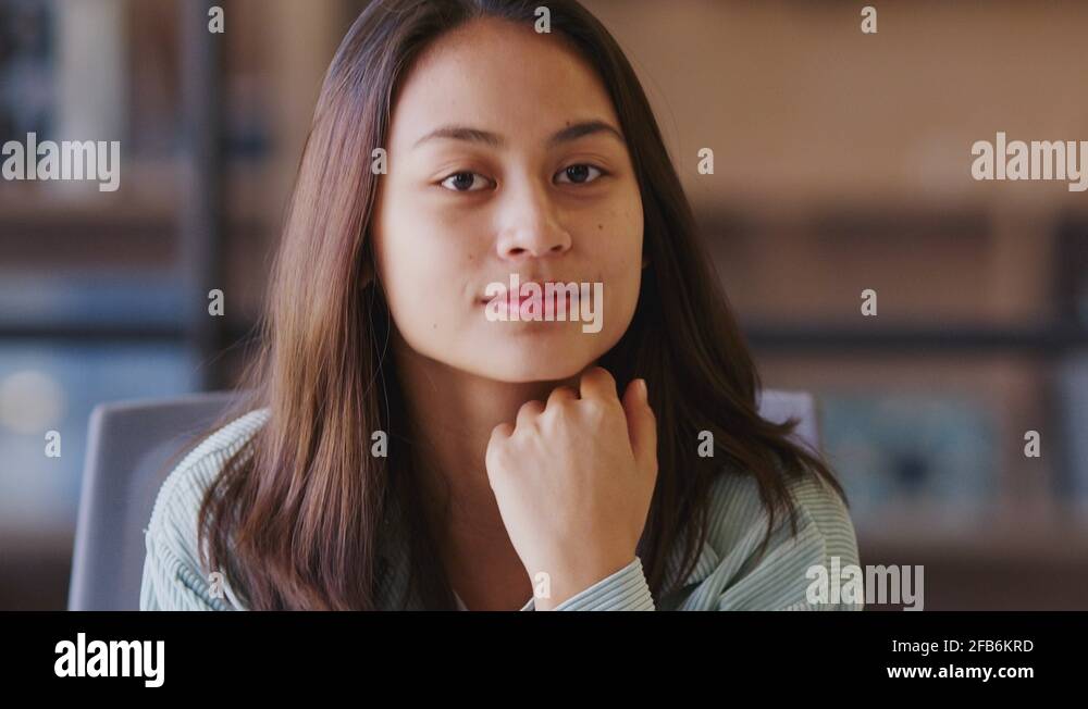 Woman resting hand on chin Stock Videos & Footage - HD and 4K Video ...