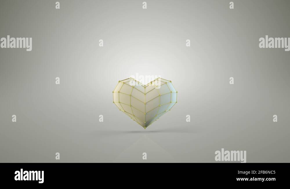 Heart shape are jumping loopable 3D render animation 4k UHD 3840x2160 ...