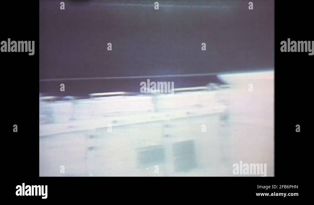 1980s: Inside space shuttle bay with doors open, in space Stock Video ...