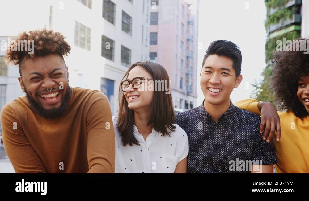 Six friends laughing Stock Videos & Footage - HD and 4K Video Clips - Alamy