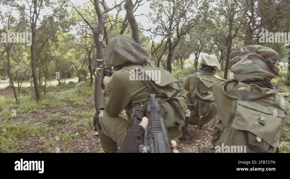 Weapon GoPro POV footage of a squad of Israeli commando soldiers during ...