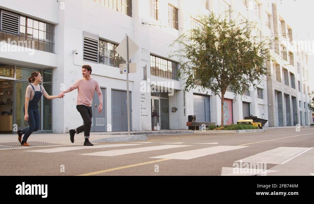 Running across road city pedestrian Stock Videos & Footage - HD and 4K ...