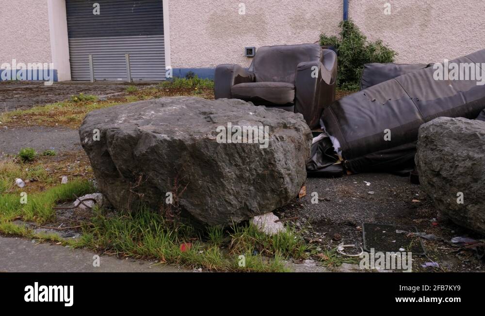 Garbage thrown out to the streets, illegal dumpster from old used ...