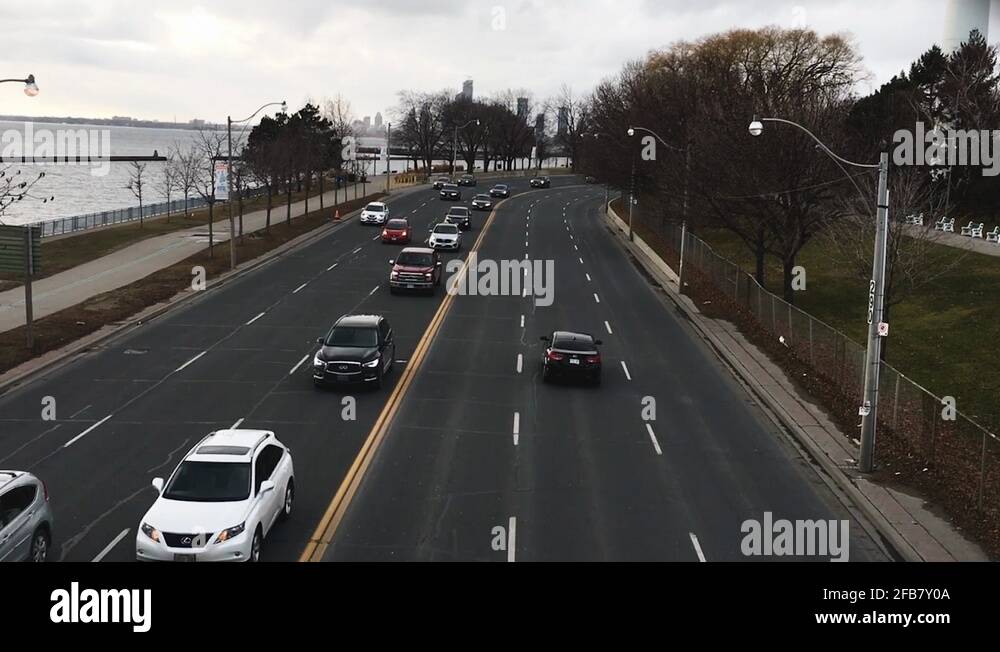 Watching traffic from a pedestrian bridge Stock Video Footage - Alamy