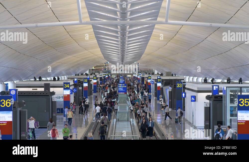 Hong Kong International Airport Terminal 1 Boarding Gate Stock Video ...