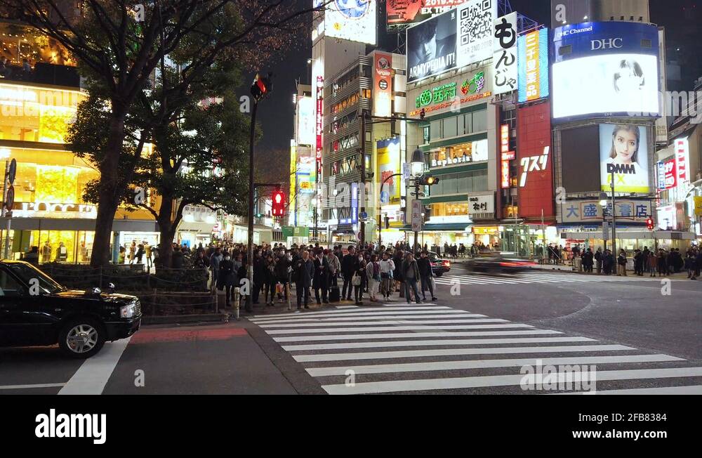 Shibuya Scramble Crossing, Tokyo Japan 4K Timelapse, Night, Street View ...
