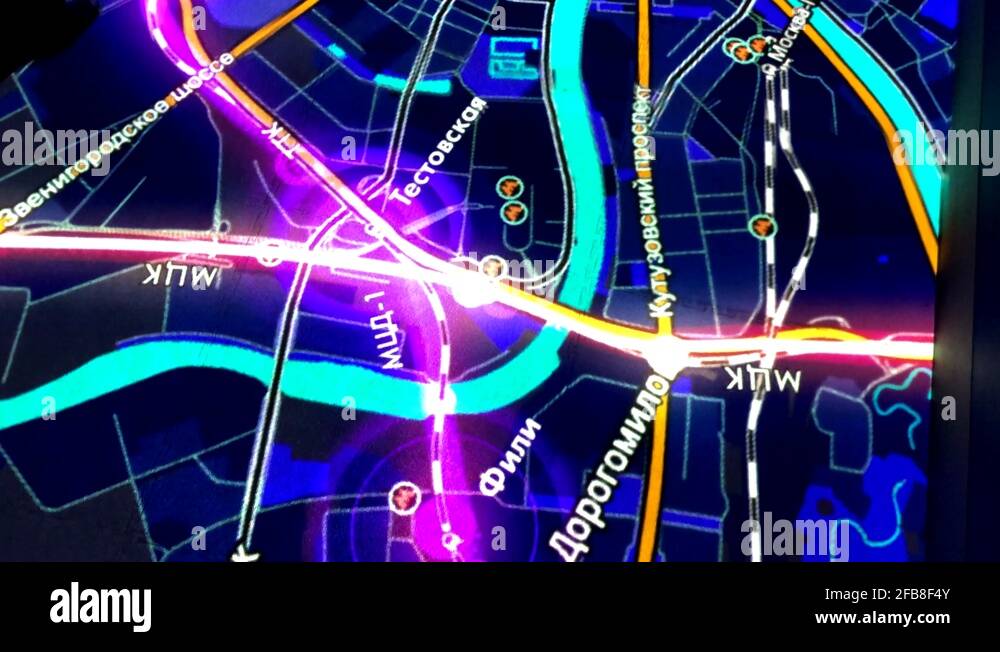 Demonstration of animated city map with transport development plan ...