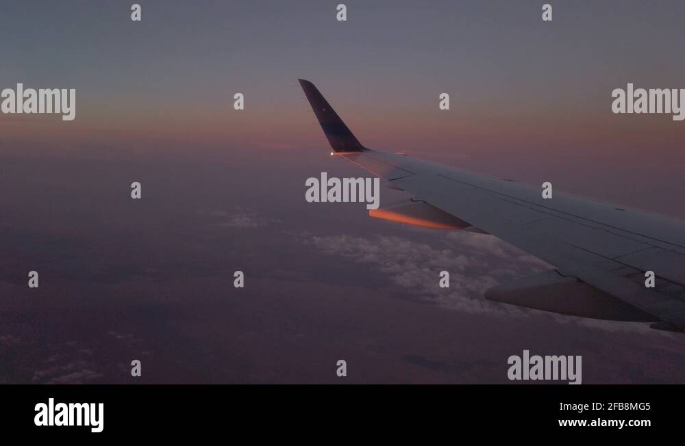 Jet Wing Over Evening Sunset Background 4K Stock Video Footage - Alamy