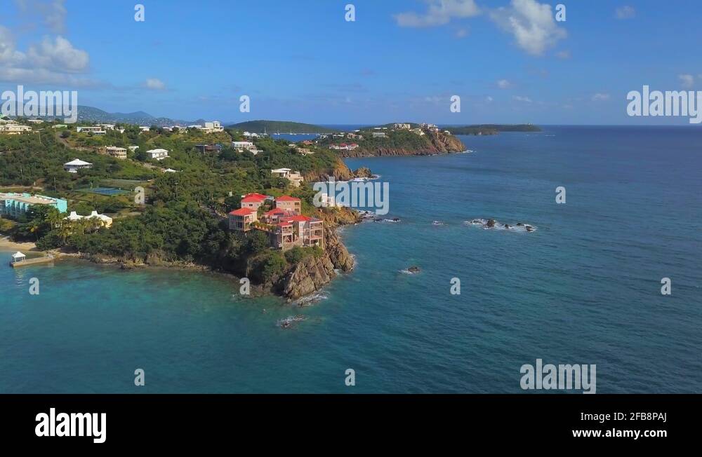 Aerial-Tropical Vacation Destination of St. Croix in St. Croix, US ...